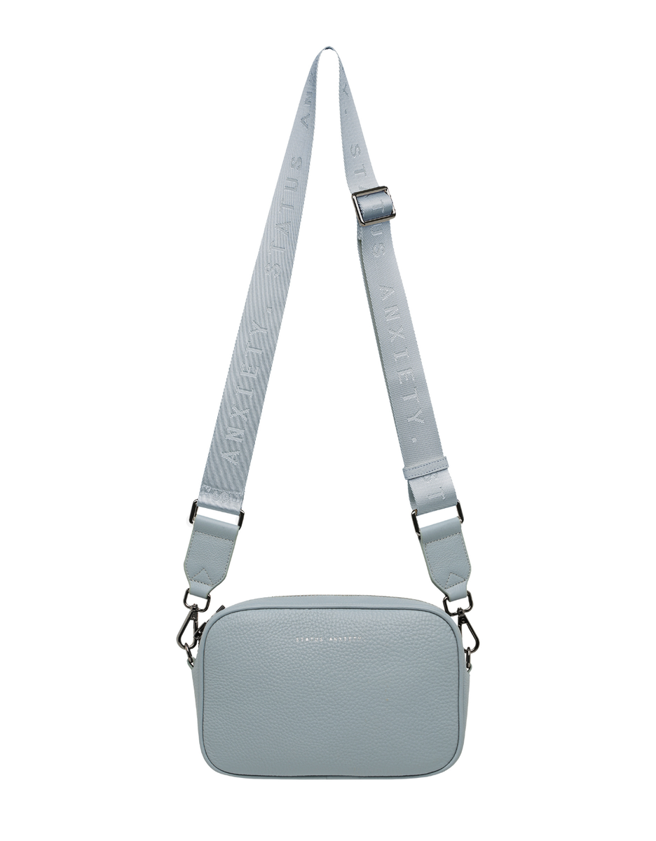 Plunder Bag With Webbed Strap-Powder Blue – Little Love Boutique