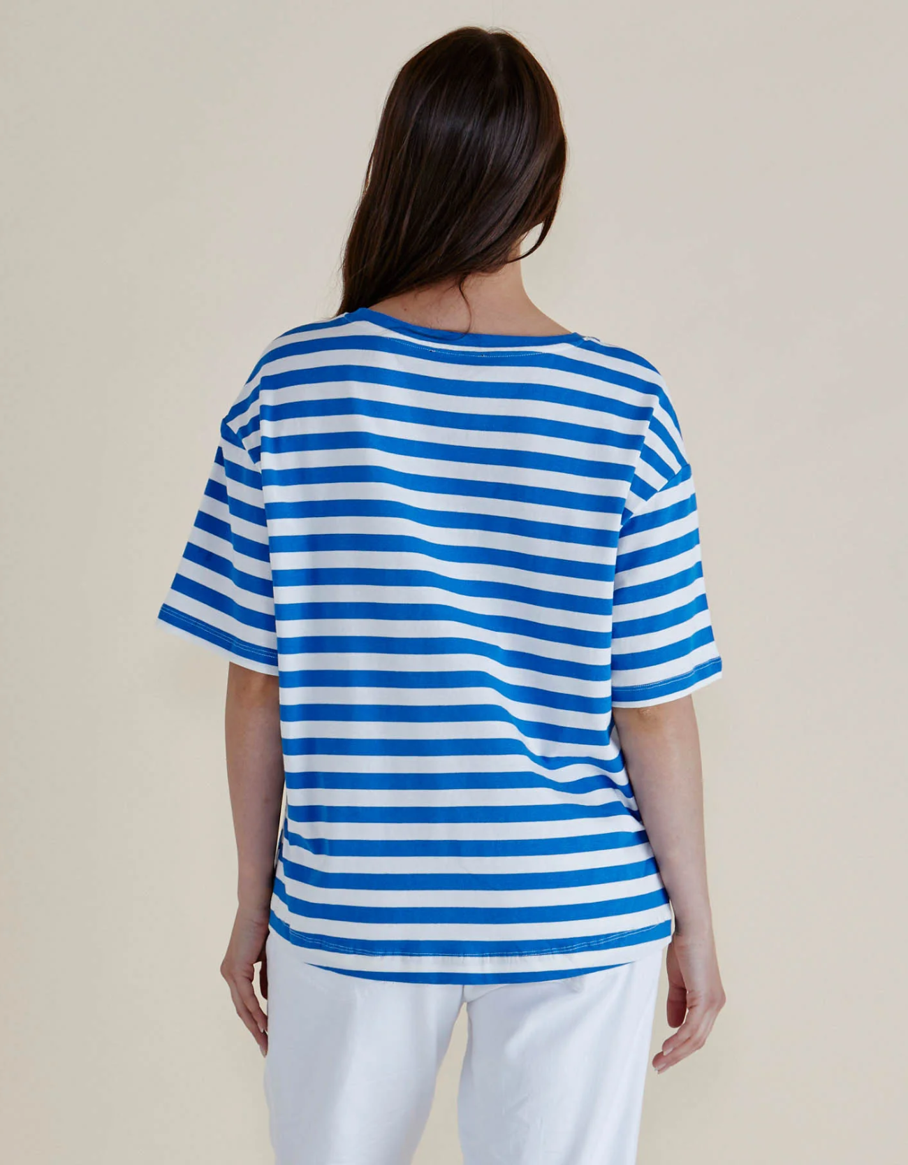 Relax Boxy Tee-Azure Blue Stripe – Little Love Boutique